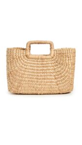 hat attack women's lola bag, natural, tan, one size