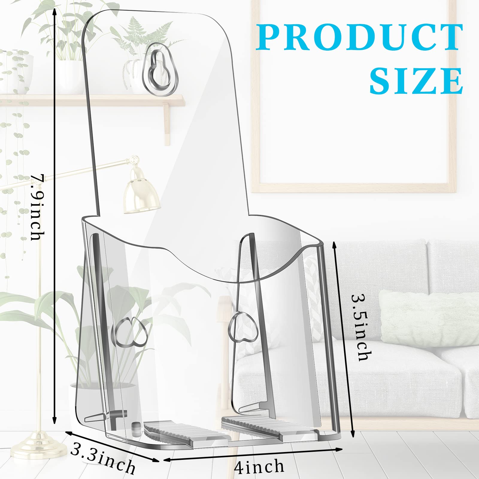 Yookeer 20 Pieces Acrylic Brochure Holder Stand 4 x 7.9 Inches Rack Card Holder Stand Clear Literature Holder Plastic Flyer Display Stand Trifold Brochure Holder for Vendors, Brochure, Pamphlet