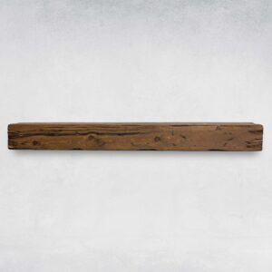 urbandi 1 tier fireplace mantel, distressed, rustic, floating shelf, modern, real wood. (60lx6hx8d, provincial)