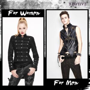 XZQTIVE Studded Belt Punk Rivet Belt Punk Leather Belt for Women/Men (Black, Fit Pant 31-36 inch)