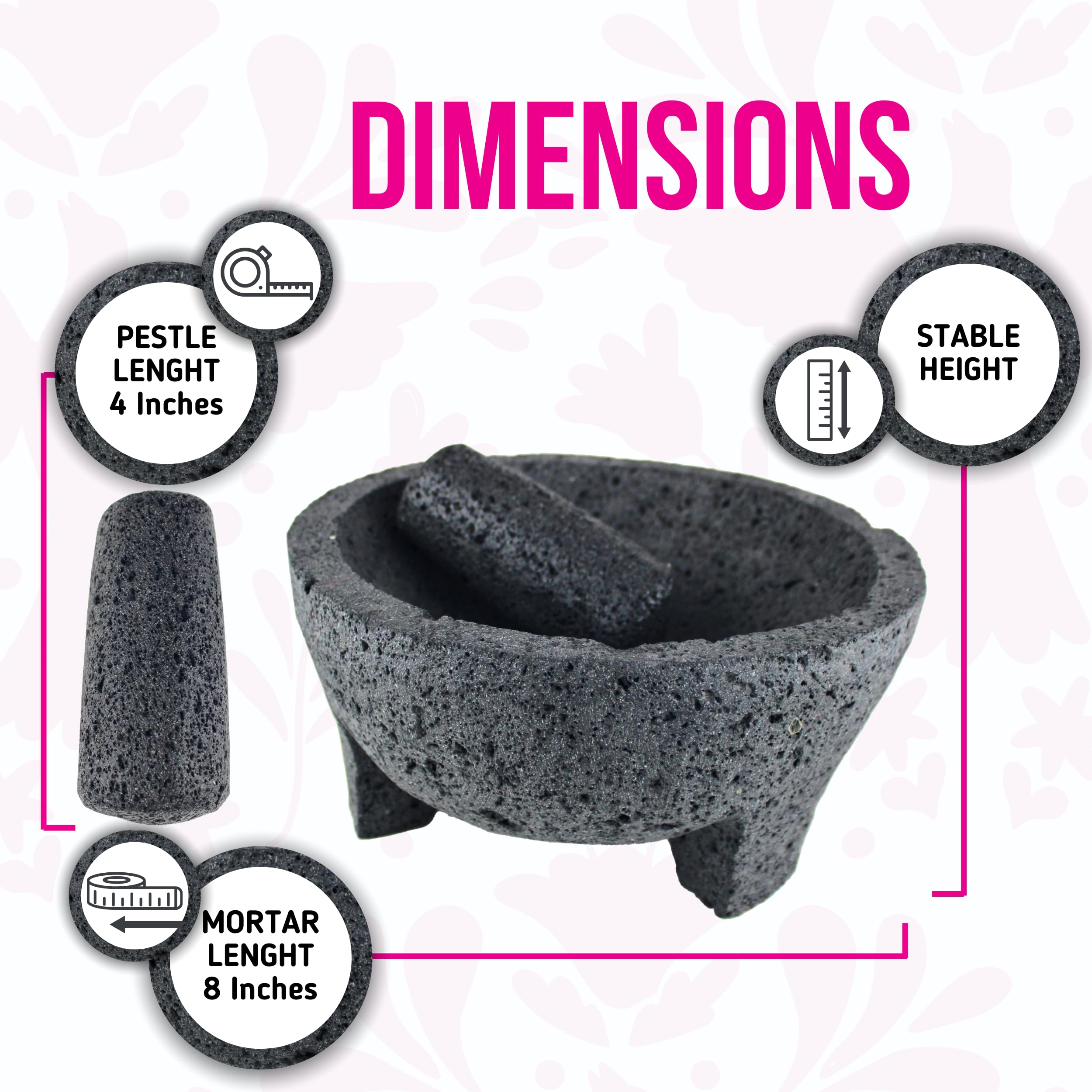 The original Molcajete Mexicano volcanic rock Handmade of Authentic Lava Rock in Mexico - Molcajete de Piedra volcanica - Molcajete Mortar Pestle molcajete bowl molcajete volcanic rock guacamole maker