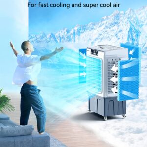 Evaporative Cooler, VAGKRI 2100CFM Air Cooler, 120°Oscillation Swamp Cooler with Remote Control, 24H Timer, 3 Wind Speeds for Outdoor Indoor Use,8 Gallon