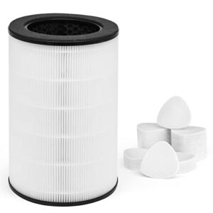 ulrempart replacement hepa filter compatible with homedics 5 in 1 air purifier model ap-t40fl ap-t40 ap-t45 ap-t40wt ap-t40wtar ap-t45wt 1461901 series, included extra 30-pieces essential oil pad