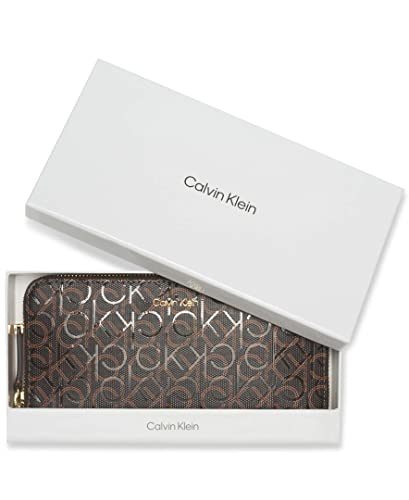 Calvin Klein Key Item Saffiano Continental Zip Around Wallet with Wristlet Strap