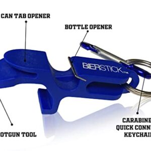 Beer Bong Tube and Funnel with Valve, Optional Single or Double Header Y-Attachment, 5 Interchangeable Mouthpieces, Shotgun Keychain Tool - Kink-Free Hose for Bierstick Beerbong