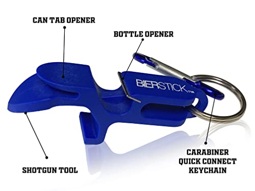 Beer Bong Tube and Funnel with Valve, Optional Single or Double Header Y-Attachment, 5 Interchangeable Mouthpieces, Shotgun Keychain Tool - Kink-Free Hose for Bierstick Beerbong