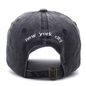 Women &Men New-York Letter Baseball Cap - Vintage Washed Denim Twill Dad Hat for Women Men