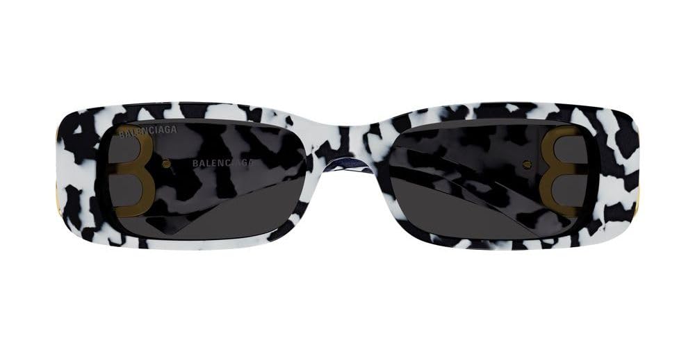 Balenciaga Women's Dynasty Sunglasses, Shiny Black and White Havana, One Size