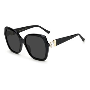 jimmy choo manon/g/s black/grey 57/18/140 women sunglasses