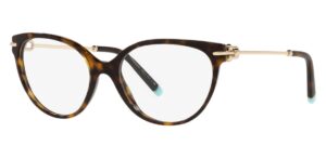 tiffany & co. tf2217-8015 eyeglass frame havana w/demo lens 53mm