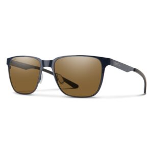 smith lowdown metal active sunglasses - french navy | chromapop polarized brown