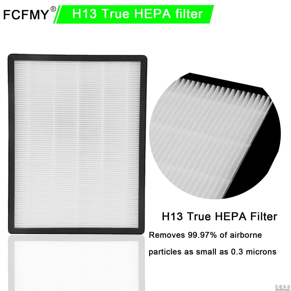 2 Packs Alexapure Breeze Filter Replacement Set Compatible with AP-B102, 3049 Air Cleaner Purifier, 2 H13 Ture HEPA Filters and 2 Activated Carbon Filters