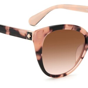 Kate Spade New York Women's Amberlee/S Cat Eye Sunglasses, Pink Havana/Brown Pink Gradient, 55mm, 20mm