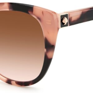 Kate Spade New York Women's Amberlee/S Cat Eye Sunglasses, Pink Havana/Brown Pink Gradient, 55mm, 20mm