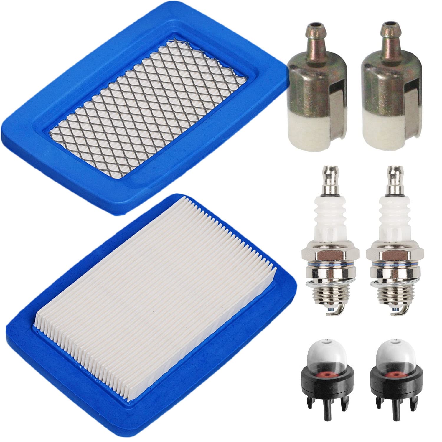 HIFROM Air Filter with Spark Plug Fuel Fiter Primer Bulb Kits Compatible with Echo PB760LHN PB760LNT PB770H PB770T 90123 90122 Leaf Blower A226000600 A226000410