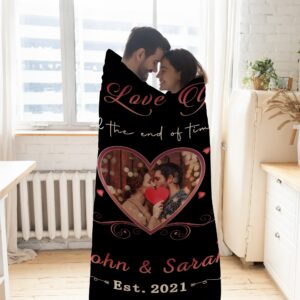 Custom Blankets with Photos I Love You Couple Gifts Personalized Photo Blankets Customized Picture Blanket Birthday Anniversary I Love You Gifts for Wife Husband Girlfriend Boyfriend