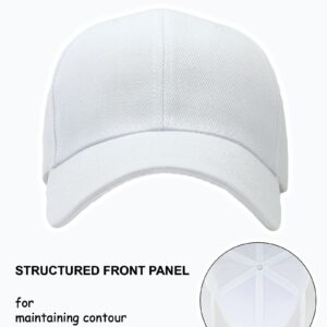 Utmost Structured Baseball Cap with Adjustable Closure - Performance Hat for Outdoor Activities and Custom Embroidery (1pc White)