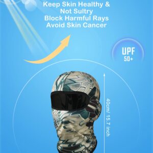 12 Pieces Sun Protection Balaclava Full Face Cover Sun UV Protection Face Protective Cover for Outdoor Sports (Camouflage Color,Camouflage Style)