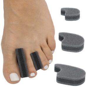 vivesole foam toe separators for women & men (20 pack) - spacers for bunions, corns, blisters, overlapping toes & hammer toe pain relief - cushion pads prevent friction & reduce pressure