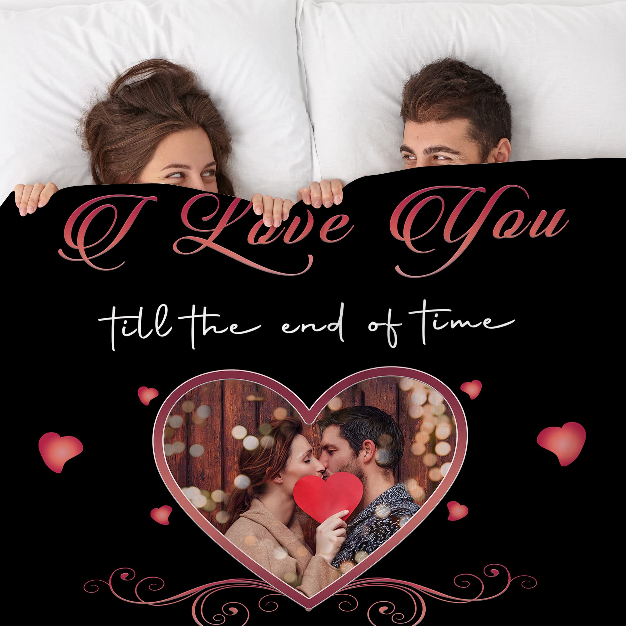 Custom Blankets with Photos I Love You Couple Gifts Personalized Photo Blankets Customized Picture Blanket Birthday Anniversary I Love You Gifts for Wife Husband Girlfriend Boyfriend