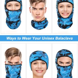 12 Pieces Sun Protection Balaclava Full Face Cover Sun UV Protection Face Protective Cover for Outdoor Sports (Camouflage Color,Camouflage Style)