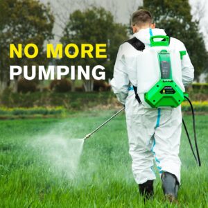 ALIENTABI Backpack Sprayer 4 Gallon, 2.6Ah- Lithium Battery Powered for Weeding, Spraying, Cleaning