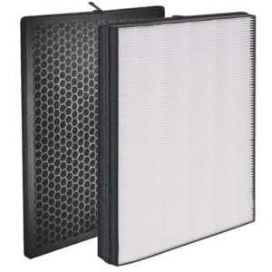 fy2422 nanoprotect hepa and fy2420 carbon filters replacement set for philips ac2889, ac2882, ac2887, ac2880, 2000, 2000i series air purifiers and ac3829, ac3821 air humidifiers (2 pcs)