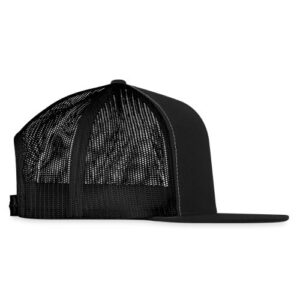 Spreadshirt Custom Trucker Cap Add Your Own Text or Image Personalized Trucker Cap, One Size, Black/Black