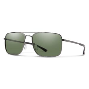 smith outcome lifestyle sunglasses - gunmetal | chromapop polarized gray green