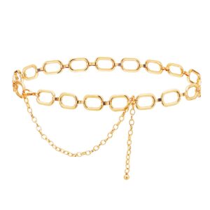 TOPACC Gold Chain Belts for Women Dresses Thick Metal Link Circle Waist Chains Belt for Jeans Skirt Girls Fashion