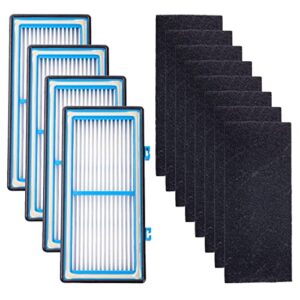 ying-ti 4 hepa filters + 8 carbon booster filters for holmes aer1 type total air filter replacement filters for hapf30at and hap242-nuc