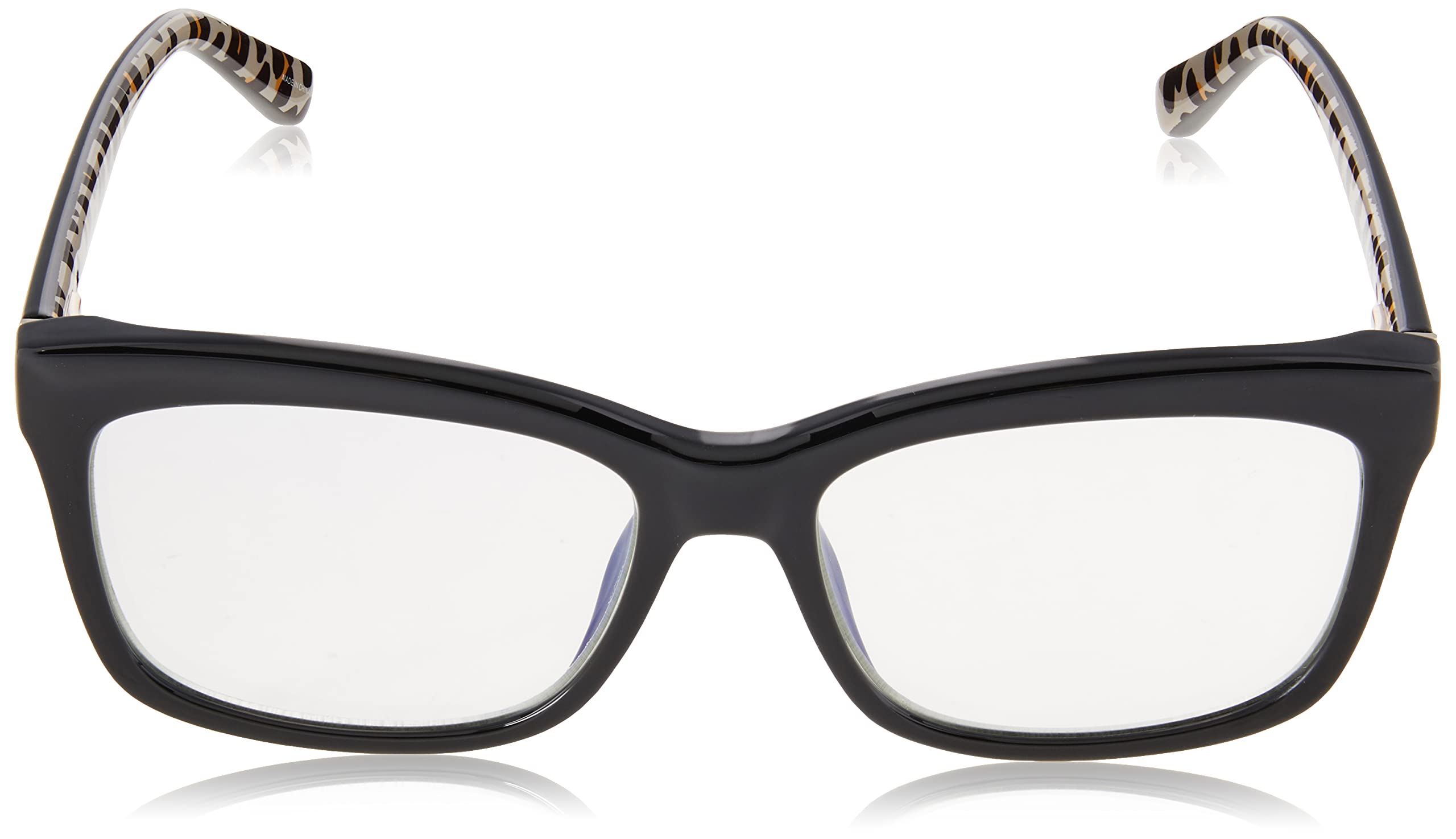 Kate Spade New York Women's Kate Spade Female Optical Style Dollie Rectangular Reading Glasses, Black Leopard/Demo Lens, 53mm, 15mm + 1.5