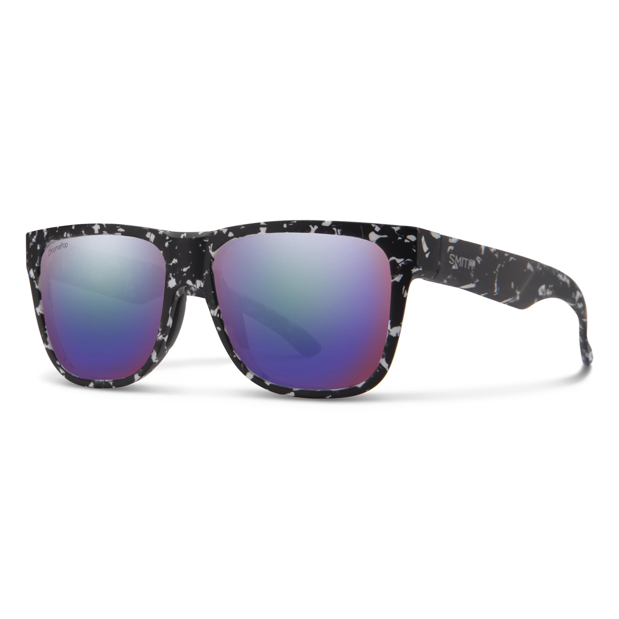 SMITH Lowdown 2 Sunglasses with ChromaPop Lenses – Performance Sports Active Sunglasses For Running or Everyday Wear – For Men & Women – Matte Black Marble + Polarized Violet Mirror Lenses