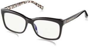 kate spade new york women's kate spade female optical style dollie rectangular reading glasses, black leopard/demo lens, 53mm, 15mm + 1.5