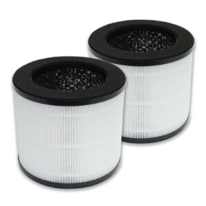 pureburg af1 replacement filters compatible with black+decker bapt01 & bapt02 air purifiers,2-pack h13 hepa 3-stage filtration activated carbon 2-in-1