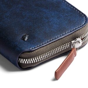 Bellroy Folio (Premium Leather Coin Purse, Zipper Closure, RFID Protection, Holds 10-14 Cards, Flat Note Section, Magnetic Coin Pouch) - Ocean