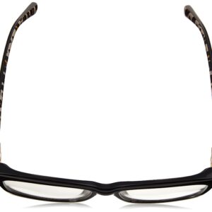 Kate Spade New York Women's Kate Spade Female Optical Style Dollie Rectangular Reading Glasses, Black Leopard/Demo Lens, 53mm, 15mm + 1.5