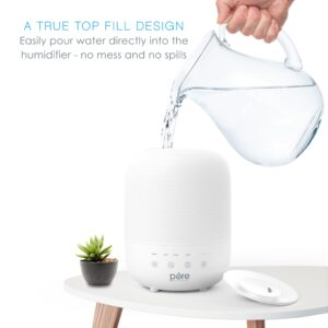 Pure Enrichment HUME Sense Top Fill Humidifier -Auto Mode Humidity Sensor, 3 Mist Settings, Patented Magnetic Suspension, Optional Night Light, Optional Aromatherapy, Sleep Mode & Auto Shut-Off