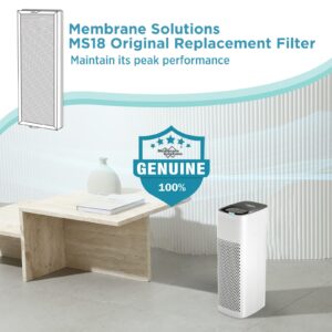 Genuine Membrane Solutions MS18 Original Air Purifier Filter Replacement, Upgraded 4-in-1 True HEPA Filter with OdallerPure Technology (1 Pack)