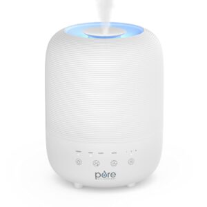 pure enrichment hume sense top fill humidifier -auto mode humidity sensor, 3 mist settings, patented magnetic suspension, optional night light, optional aromatherapy, sleep mode & auto shut-off