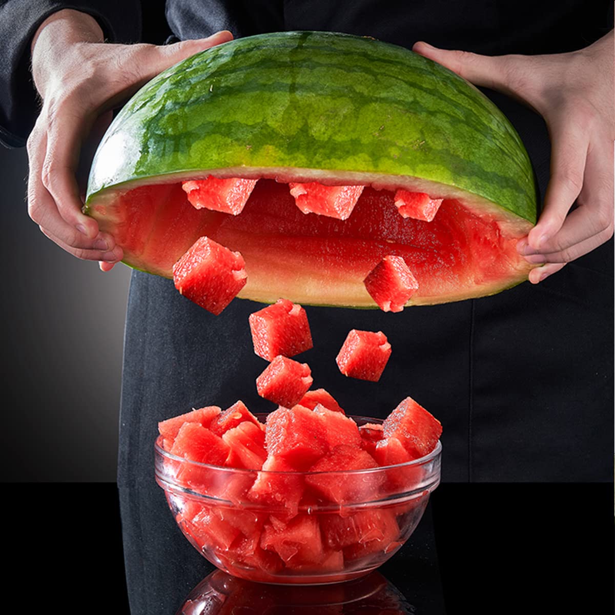 Shoxil Watermelon Cutter Slicer Cut Watermelon Into Cubes Knife Melon Baller for Kitchen Gadgets Useful Cool Tool