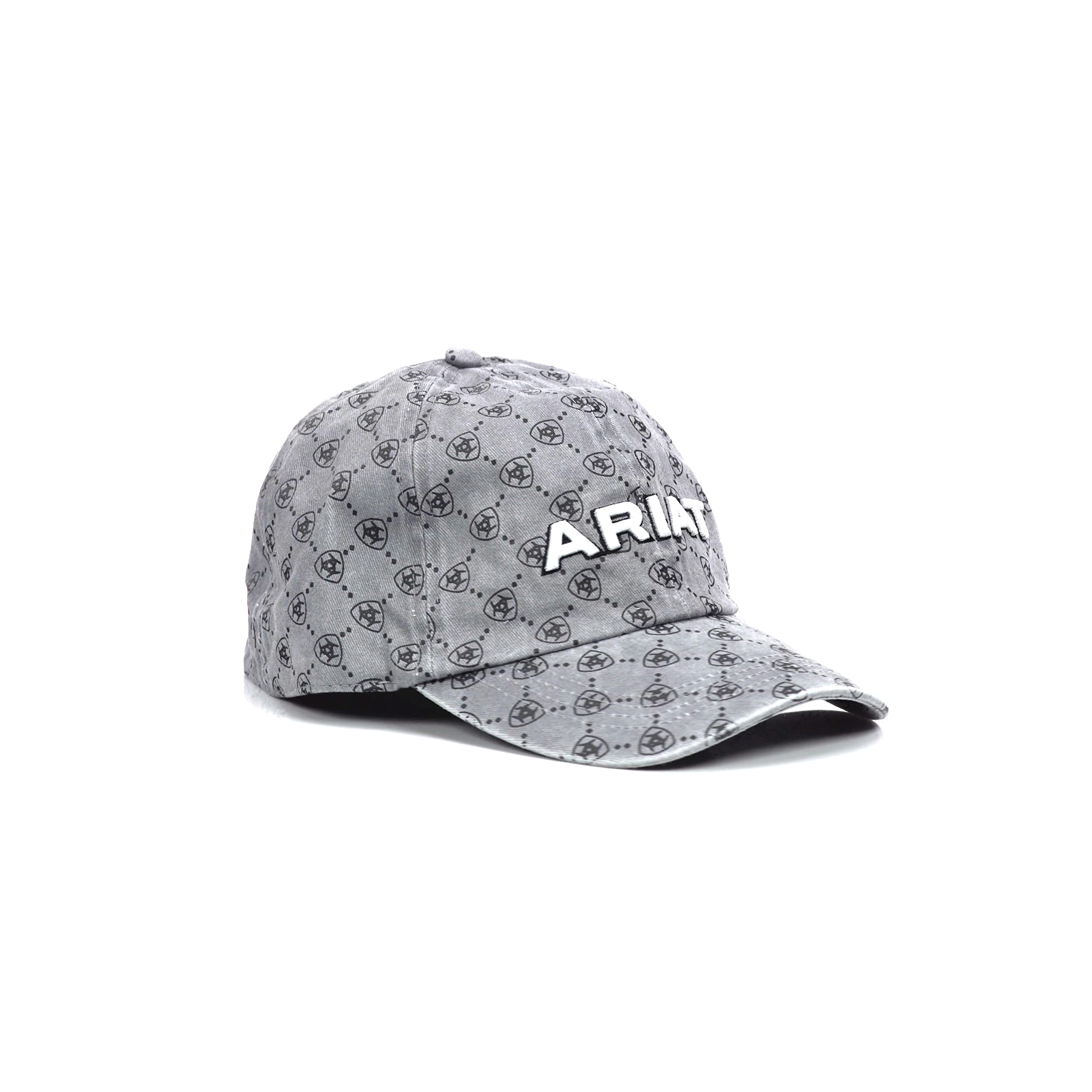 ARIAT Women's Grey Pattern Ponytail Cap with Hook and Loop Closure