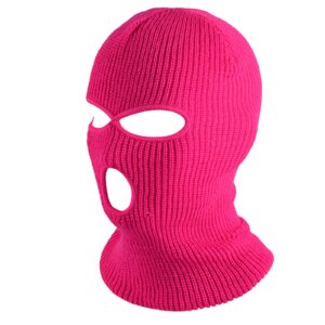 3 hole winter knitted mask, outdoor sports full face cover ski mask warm knit balaclava for adult