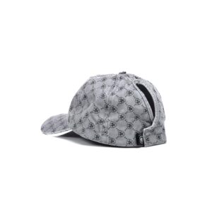 ARIAT Women's Grey Pattern Ponytail Cap with Hook and Loop Closure