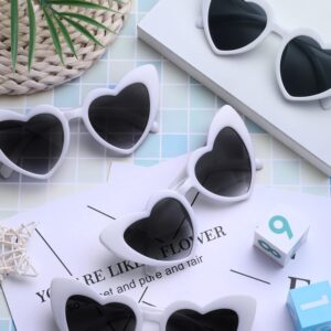 Flutesan 15 Pairs Heart Sunglasses Bachelorette Sunglasses Heart Shaped Sunglasses Bachelorette Party Supplies for Women(White)