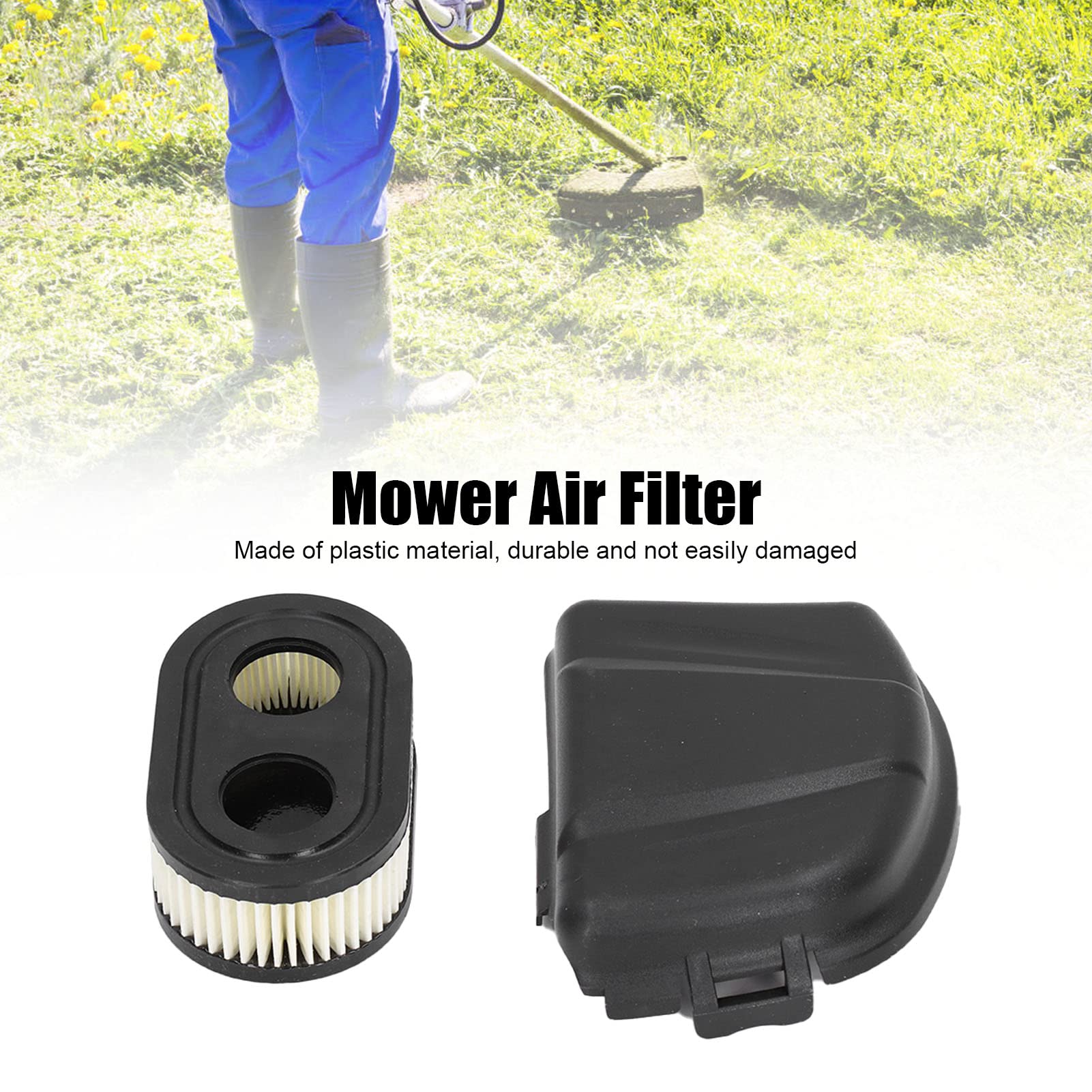 Air Filter, Plastic 798452 Lawn Mower Filter Replacement for Garden