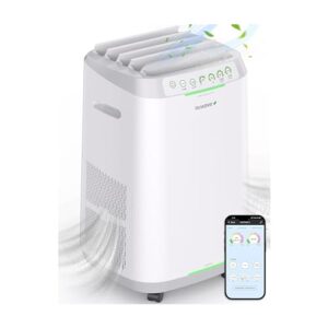 nuwave oxypure zero air purifiers with 20 yr washable and reusable bio guard tech air filter, large room up to 2002 ft², air quality monitor, 0.1 microns, 100% capture allergies, smoke, dust, pollen