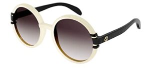 gucci gg1067s white black/brown grey shaded 58/20/140 women sunglasses