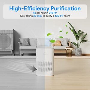 Air Purifier for Home Large Room,Bagotte True H13 HEPA Air Purifier Up to 880 Ft² in |3-Stage Filtration Air Cleaner|Remove 99.97% to 0.3mic|Ozone-Free