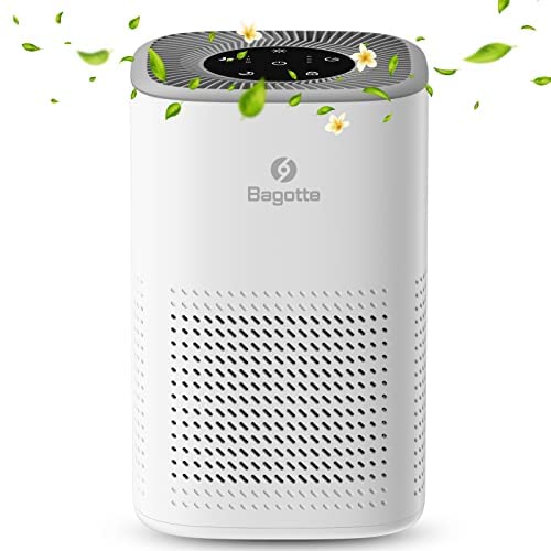 Air Purifier for Home Large Room,Bagotte True H13 HEPA Air Purifier Up to 880 Ft² in |3-Stage Filtration Air Cleaner|Remove 99.97% to 0.3mic|Ozone-Free